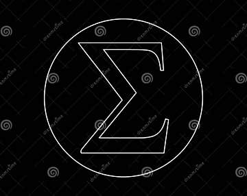 Sigma Symbol Minimalist Design, Mathematical Notation Stock Vector ...