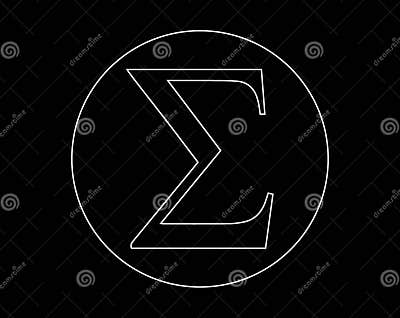Sigma Symbol Minimalist Design, Mathematical Notation Stock Vector ...