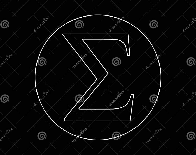 Sigma Symbol Minimalist Design, Mathematical Notation Stock Vector ...
