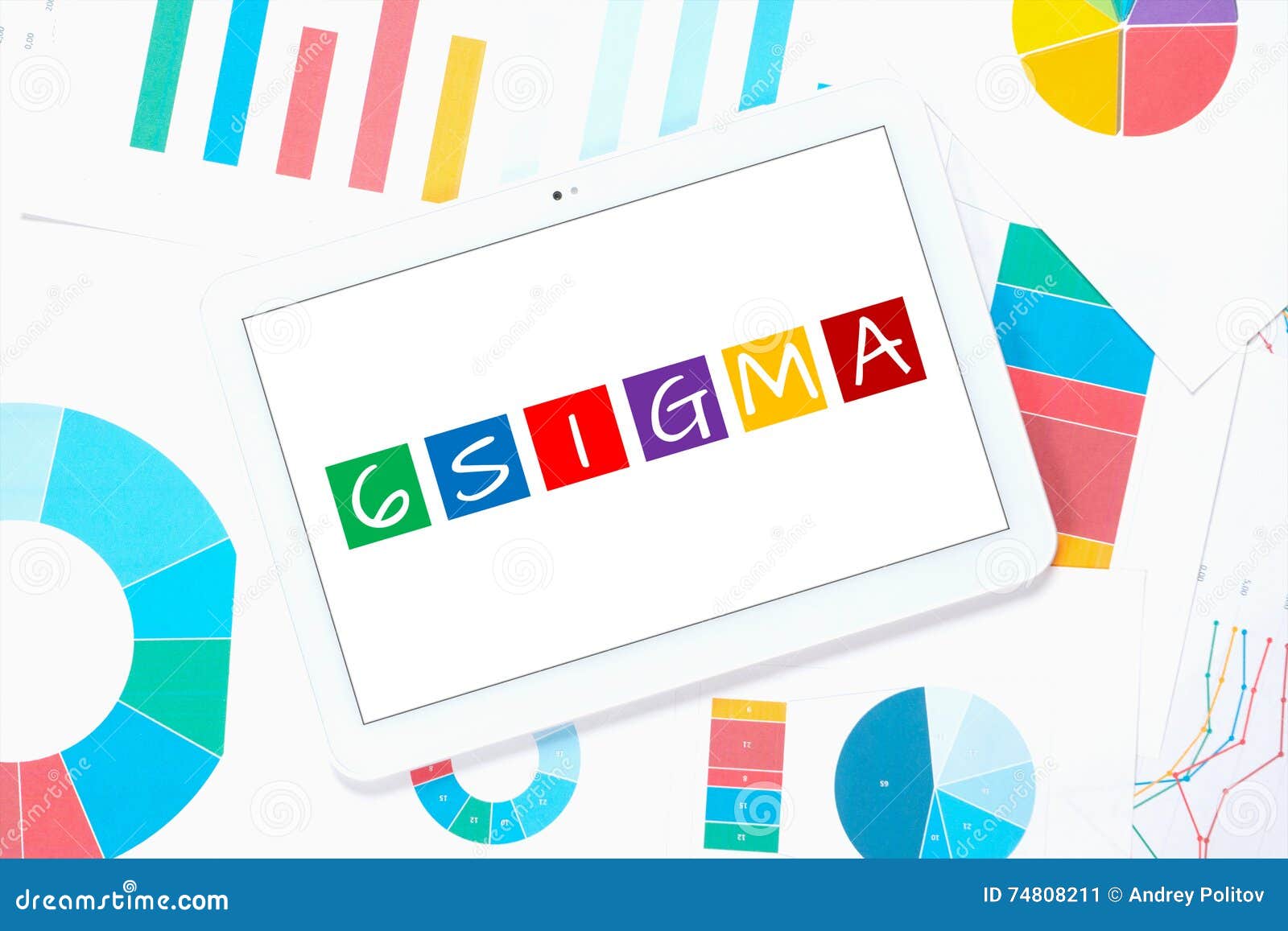 6 sigma on tablet pc stock image. Image of paradigm, compact - 74808211