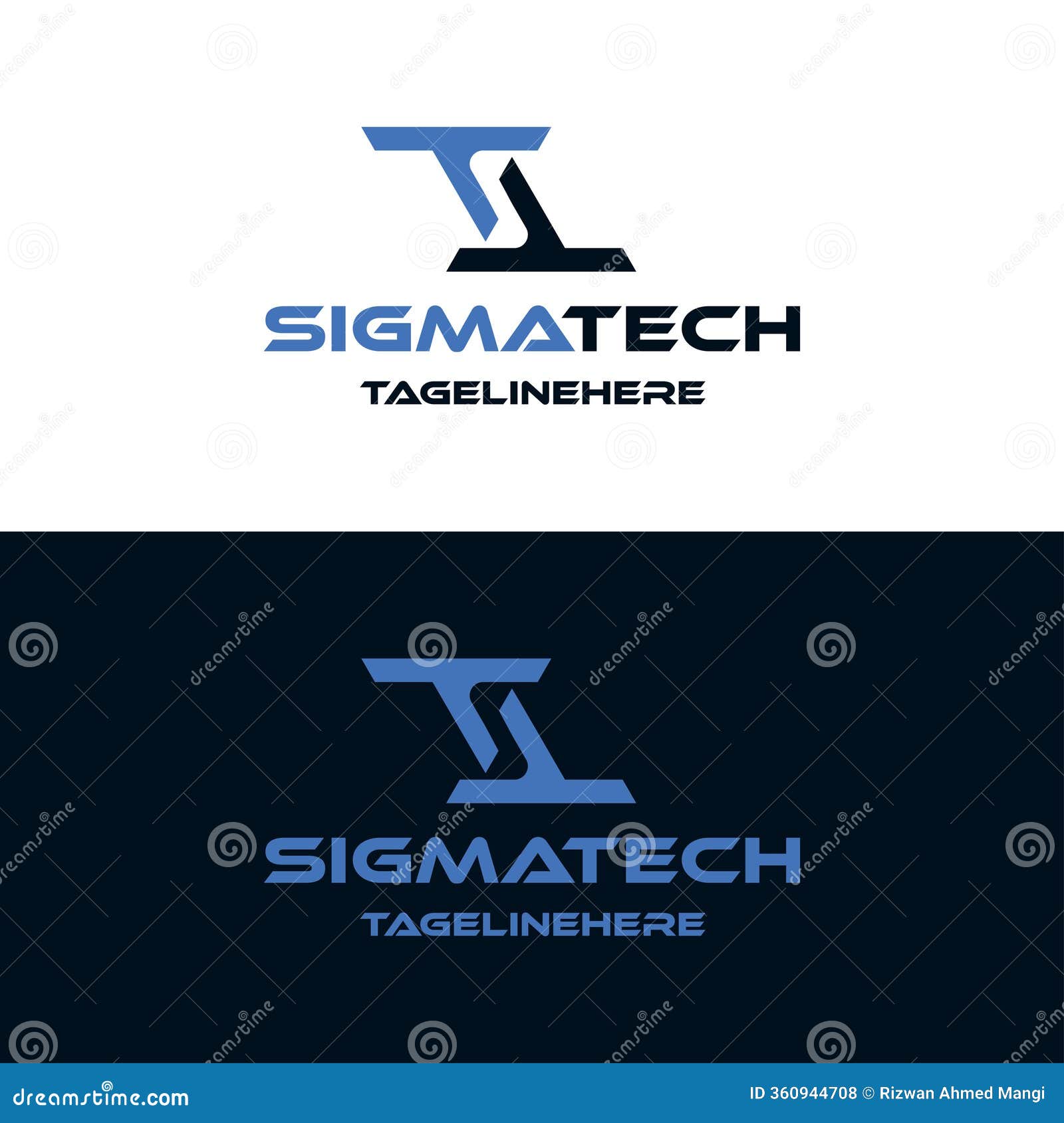Sigma Tech Minimal Logo Design Stock Illustration - Illustration of ...
