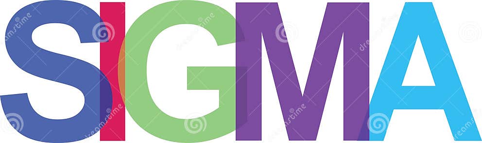Sigma word on white stock illustration. Illustration of methodology ...