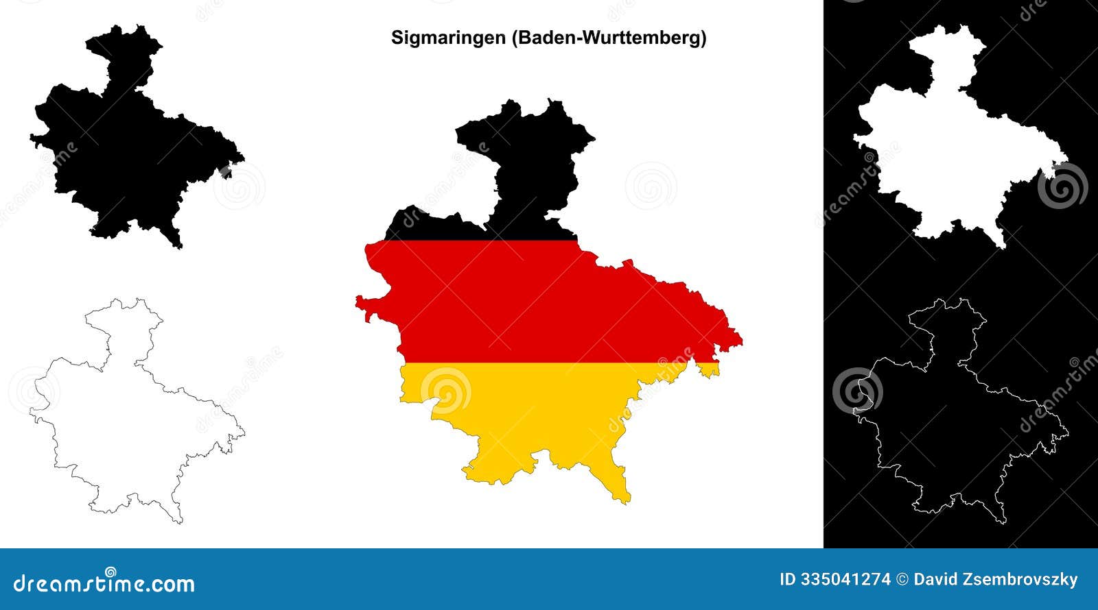 Sigmaringen outline map stock illustration. Illustration of template ...