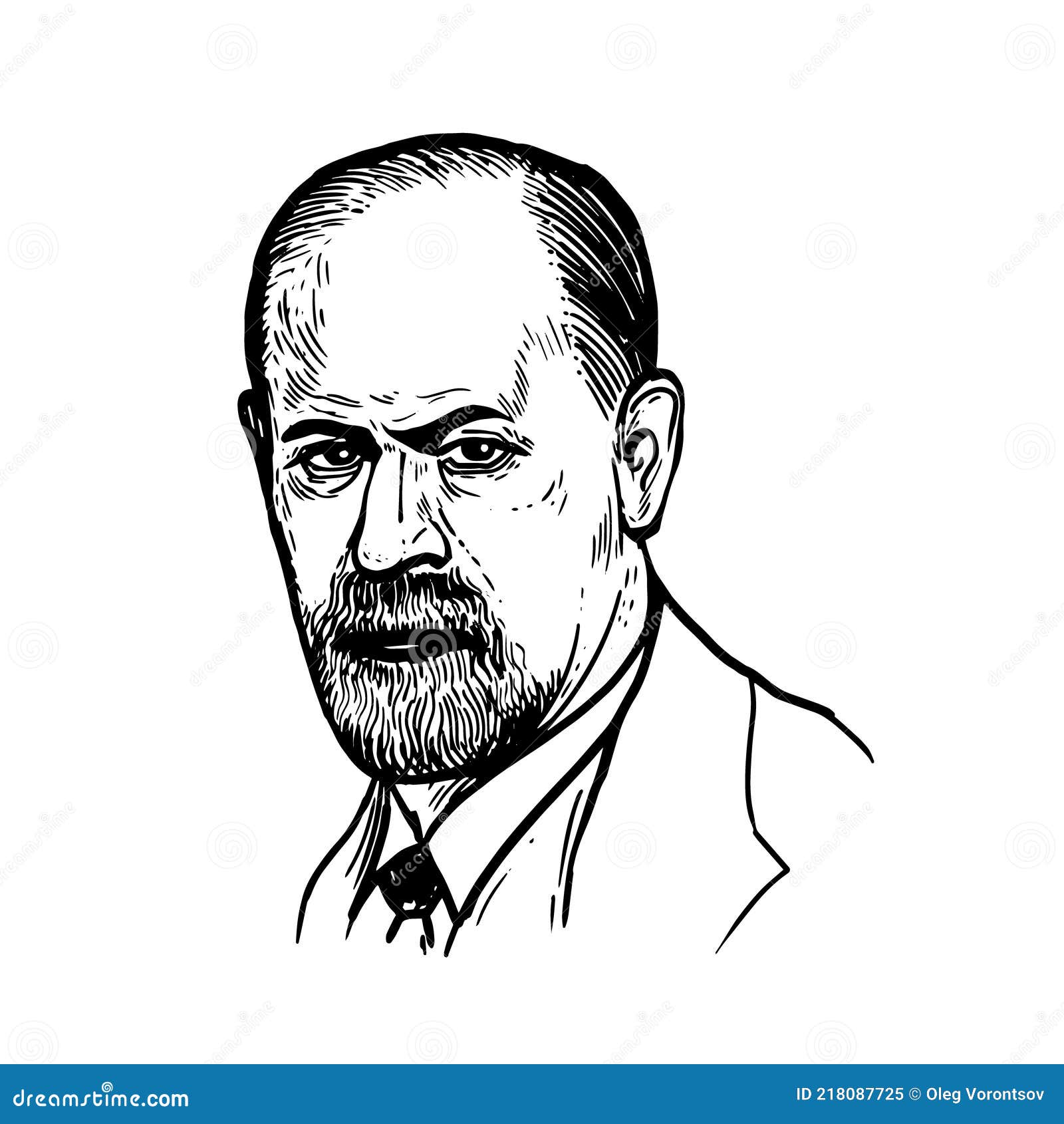 Sigmund Freud - Father of Psychoanalysis, Portrait. Vector Illustration ... Sigmund Freud - Father of Psychoanalysis, Portrait. Vector Illustration ...