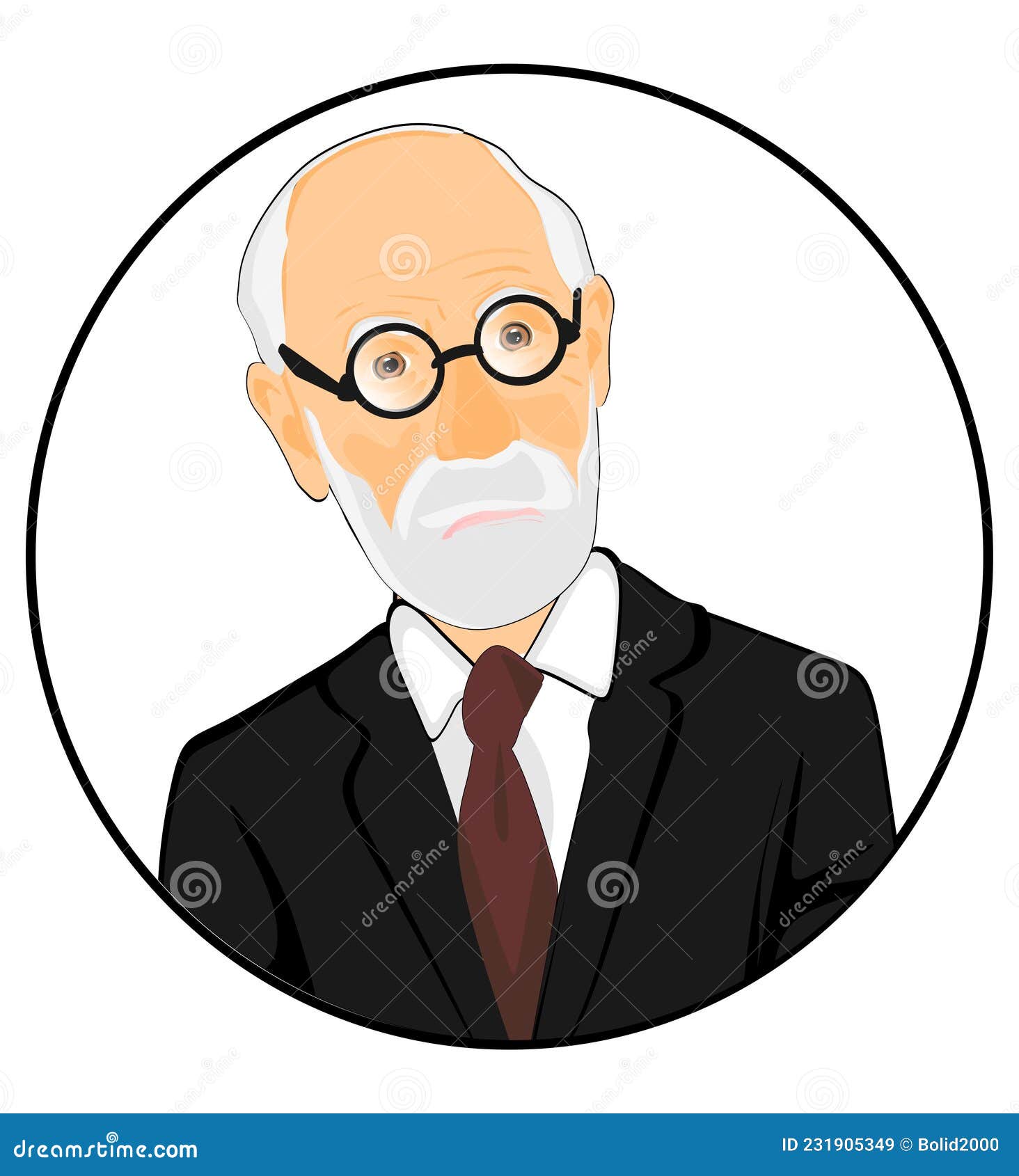 Sigmund Freud cartoon editorial stock image. Illustration of isolated ...