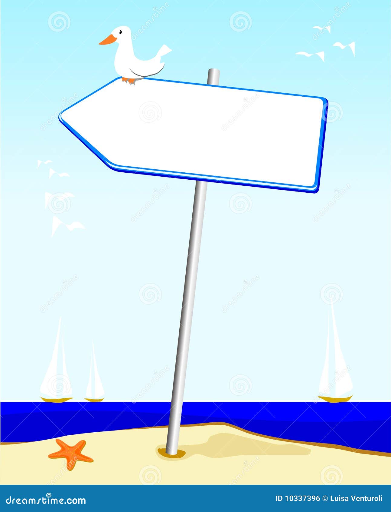 Sign stock vector. Illustration of arrow, seagull, signs - 10337396