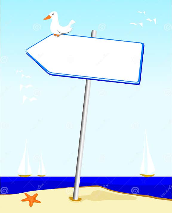 Sign stock vector. Illustration of arrow, seagull, signs - 10337396