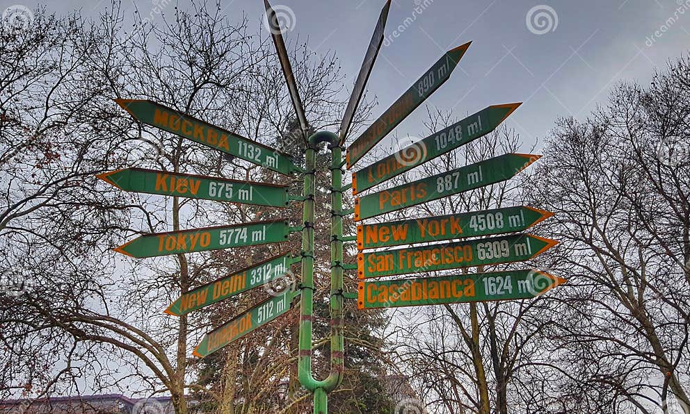 Sign stock photo. Image of distance, miles, sign, cool - 114513180