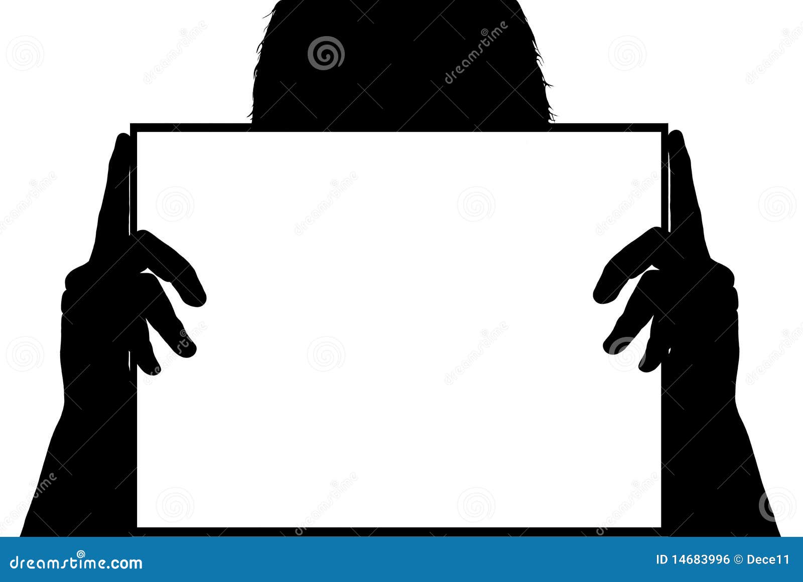 Hands Holding Sign Clipart