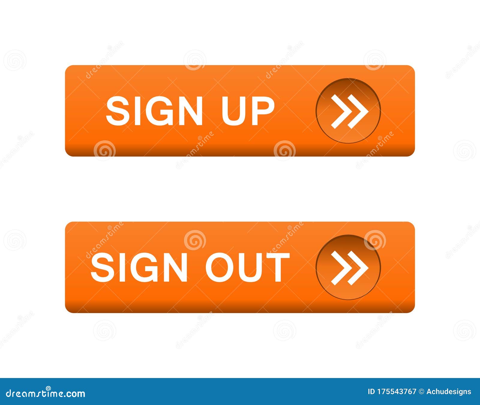 Sign up sign out button stock vector. Illustration of internet - 175543767
