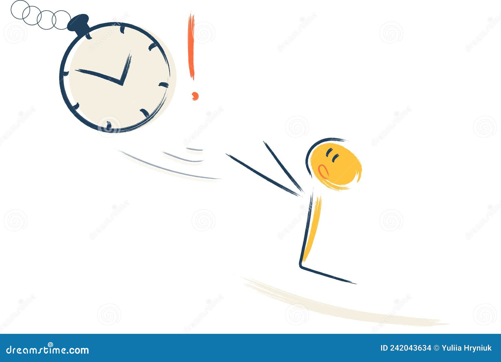 The Character Does Not Have Time To Do Things on Time Stock Vector ...