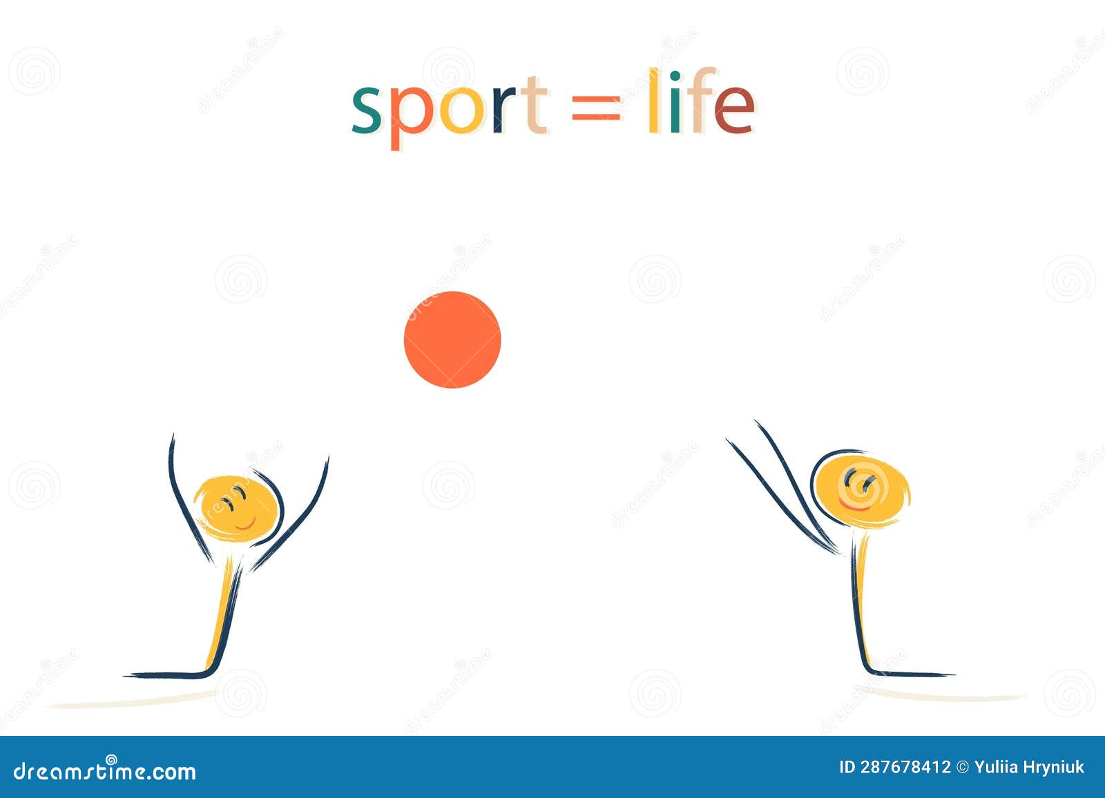 Characters Play Sports. Sport is Life Stock Vector - Illustration of ...