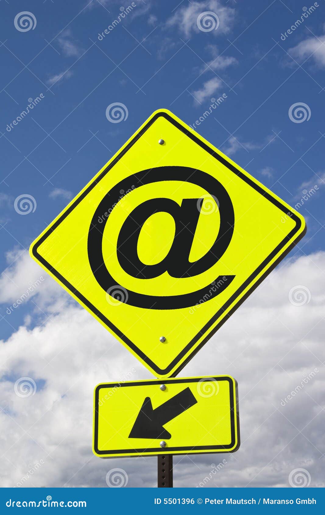 Sign @ (at) stock photo. Image of orange, graphic, character - 5501396