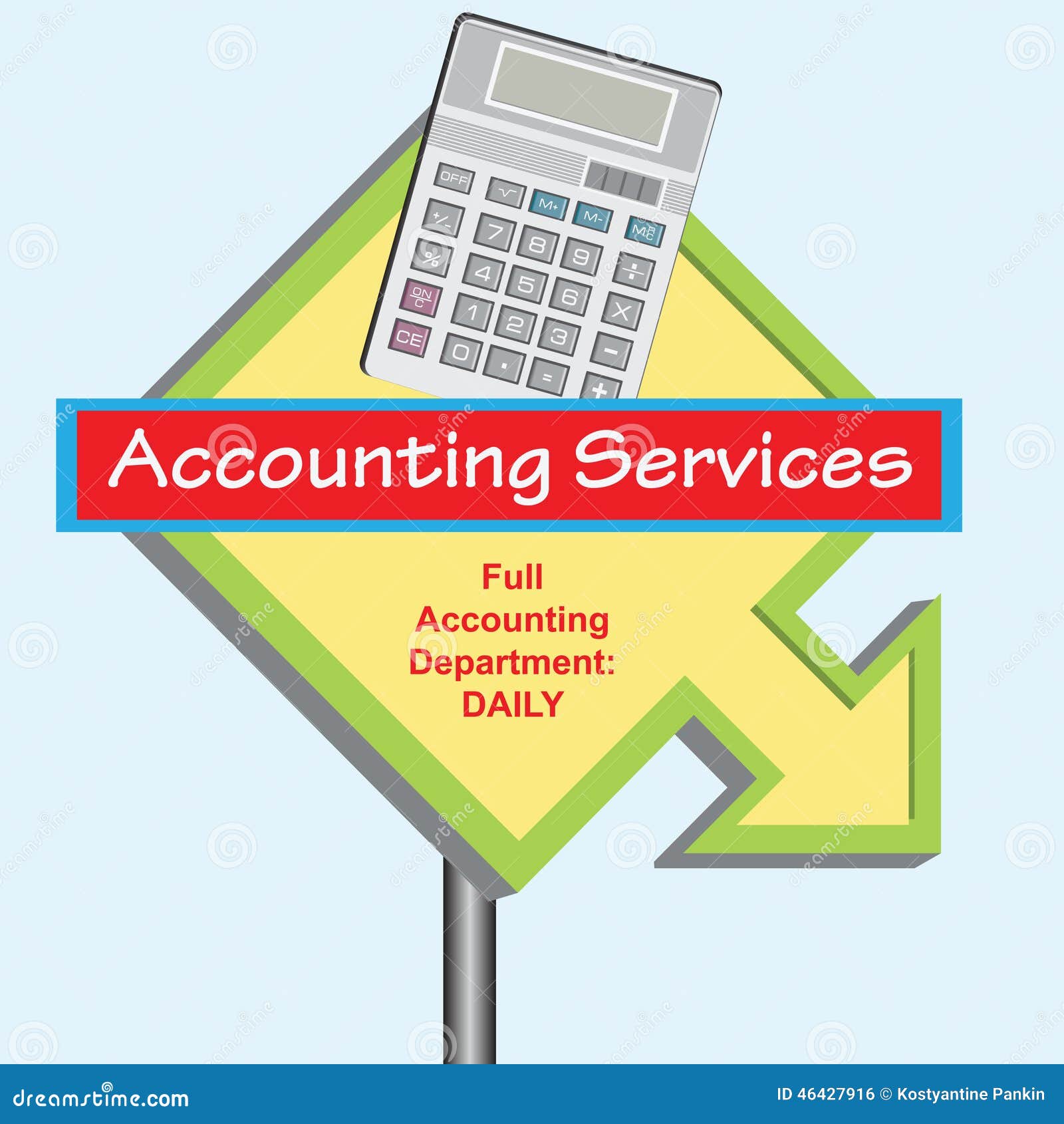 Sign Accounting Department stock vector. Illustration of accounting ...
