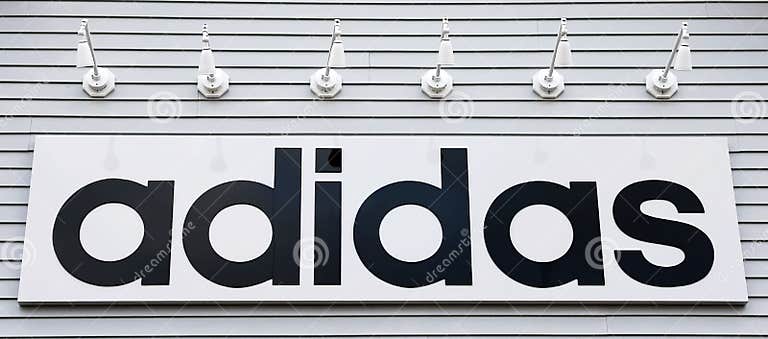 Sign Adidas on the Building Editorial Photo - Image of advertising ...