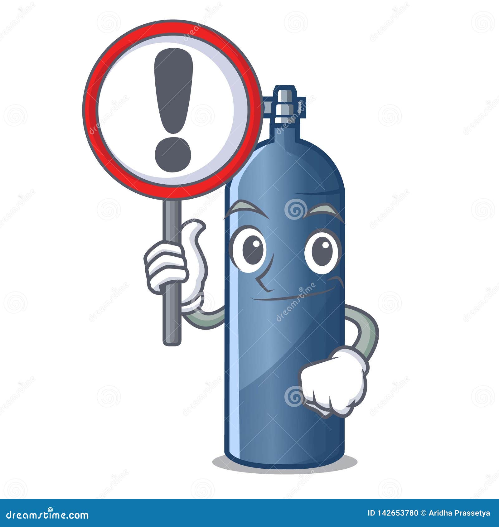 With Sign Air Tank Diving in Cartoon Shape Stock Vector - Illustration ...