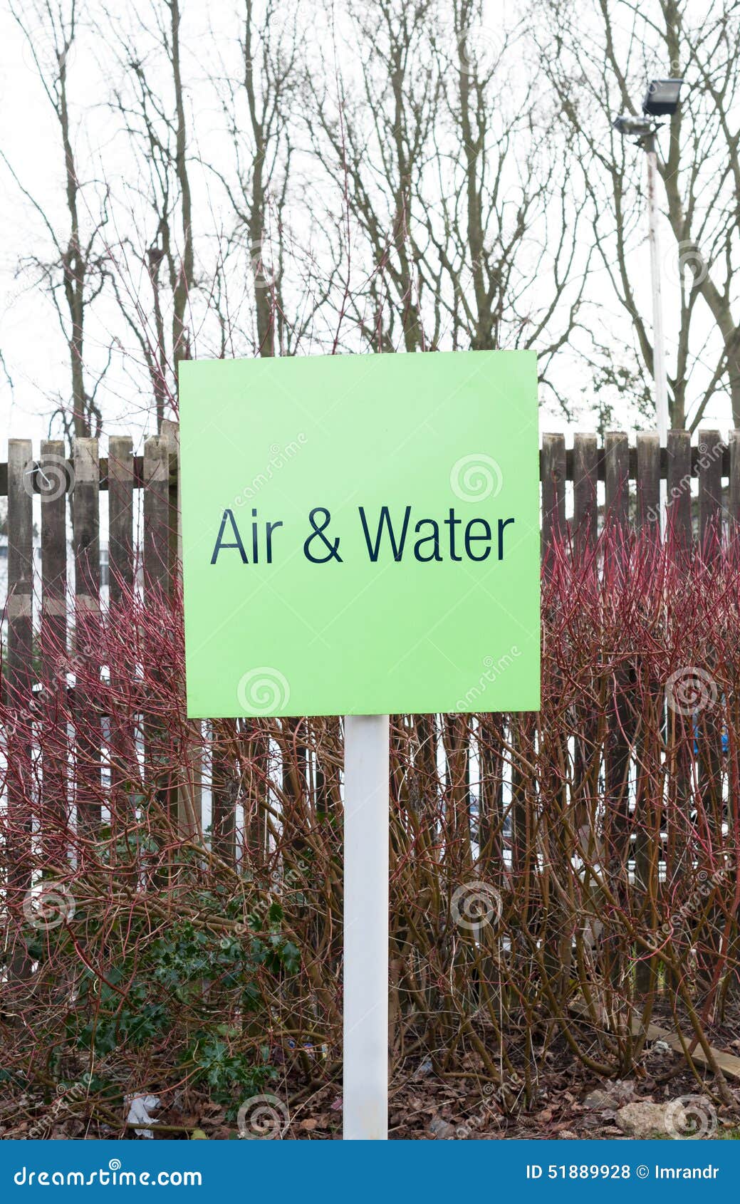 Sign for Air and Water Refilling at Service Station Stock Photo - Image ...