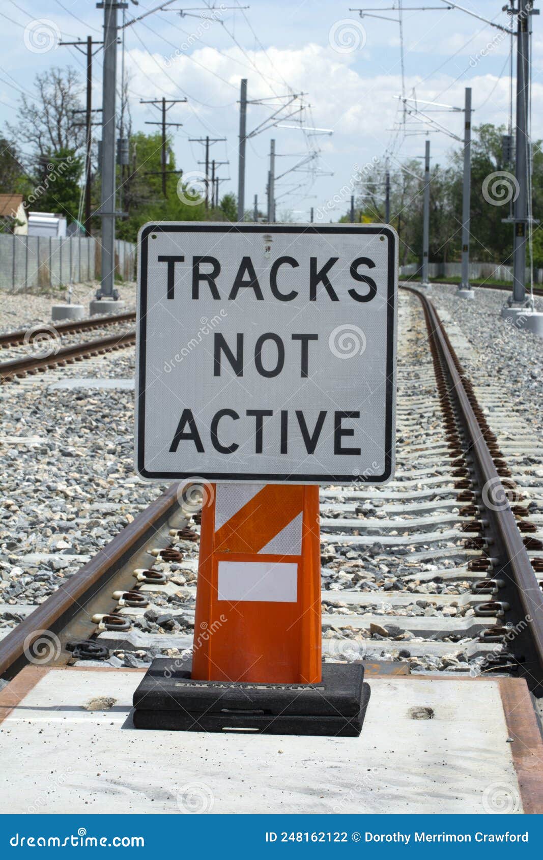 Inactive light rail racks stock photo. Image of active - 248162122