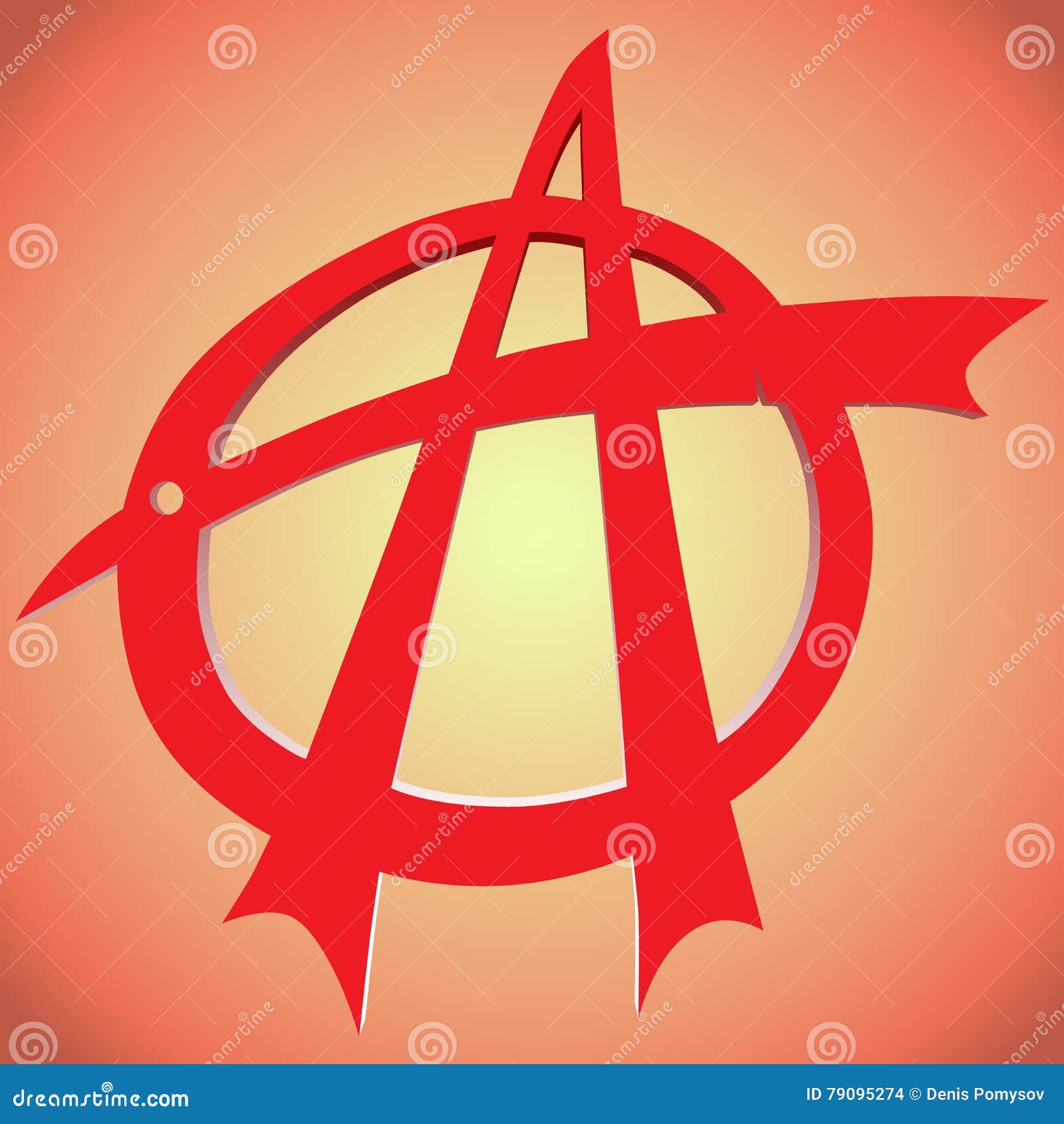 Sign Anarchy Red with a Background Stock Vector - Illustration of ...