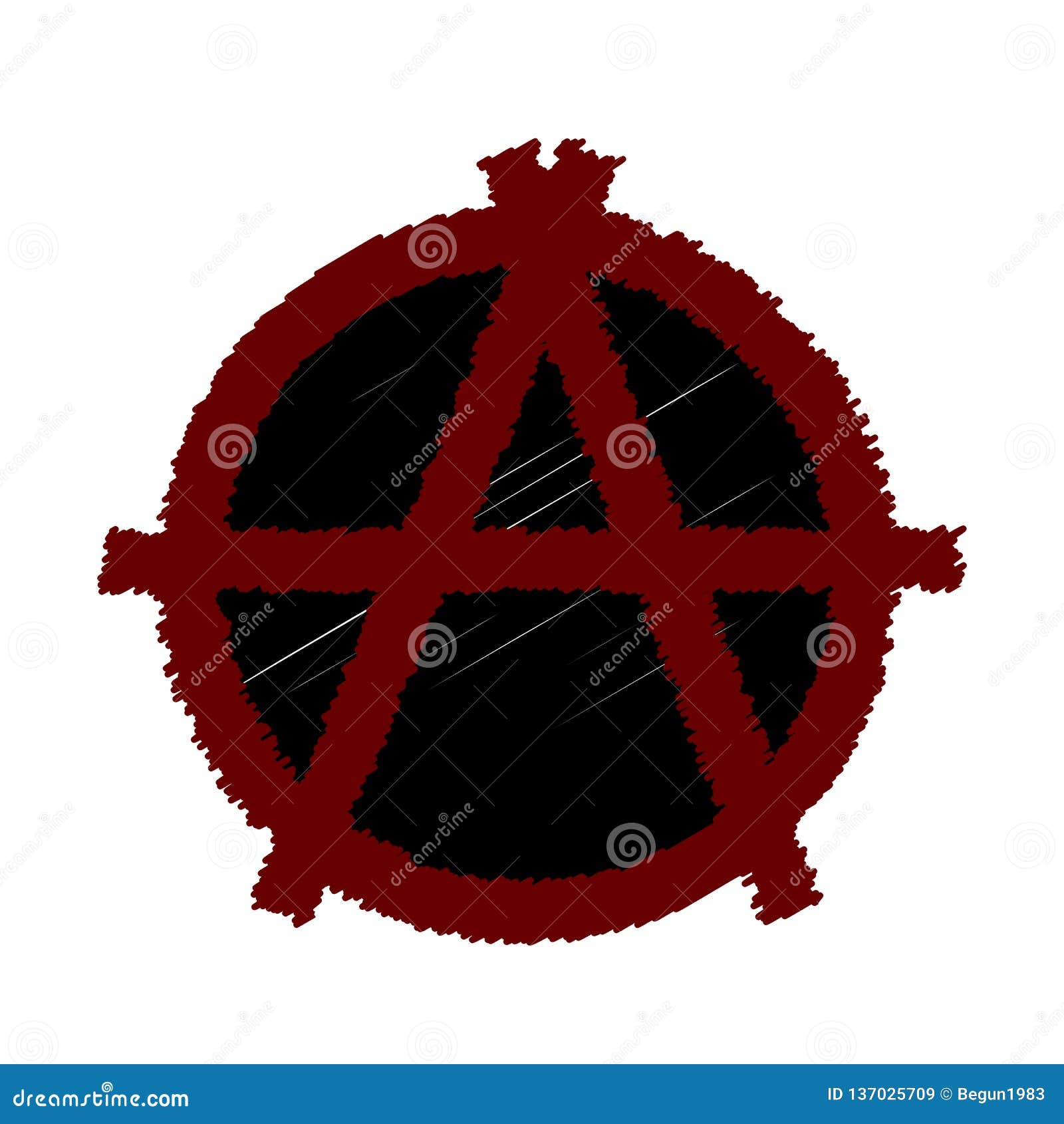 A sign of anarchy in the . stock vector. Illustration of grunge - 137025709