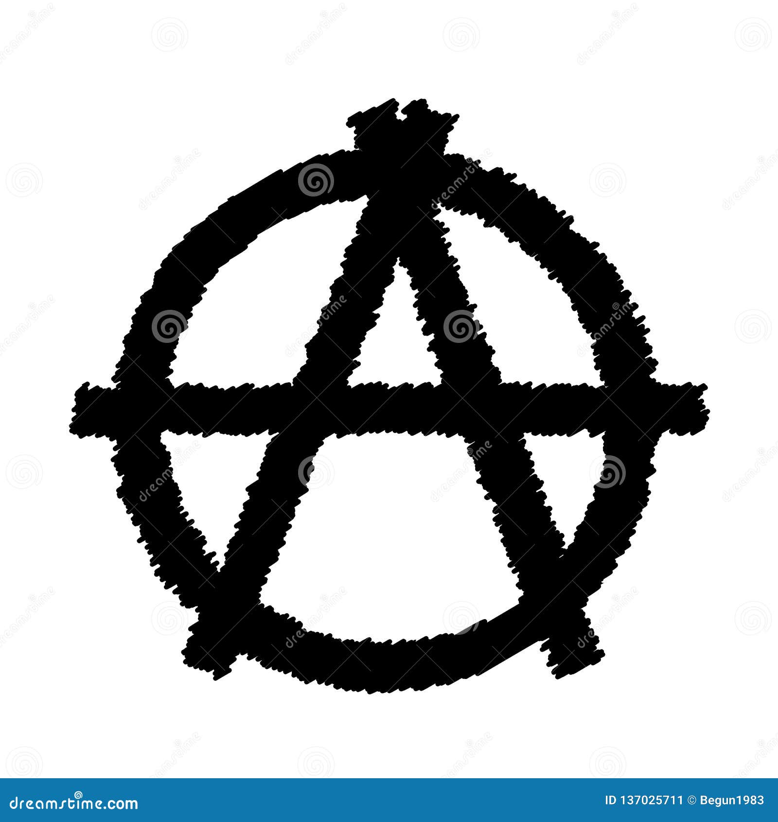 A sign of anarchy in the . stock vector. Illustration of rebel - 137025711