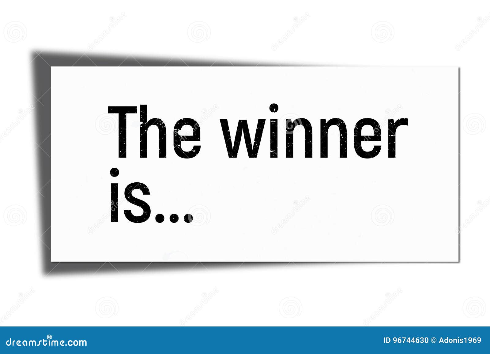 The Winner is Sign stock vector. Illustration of competition - 96744630