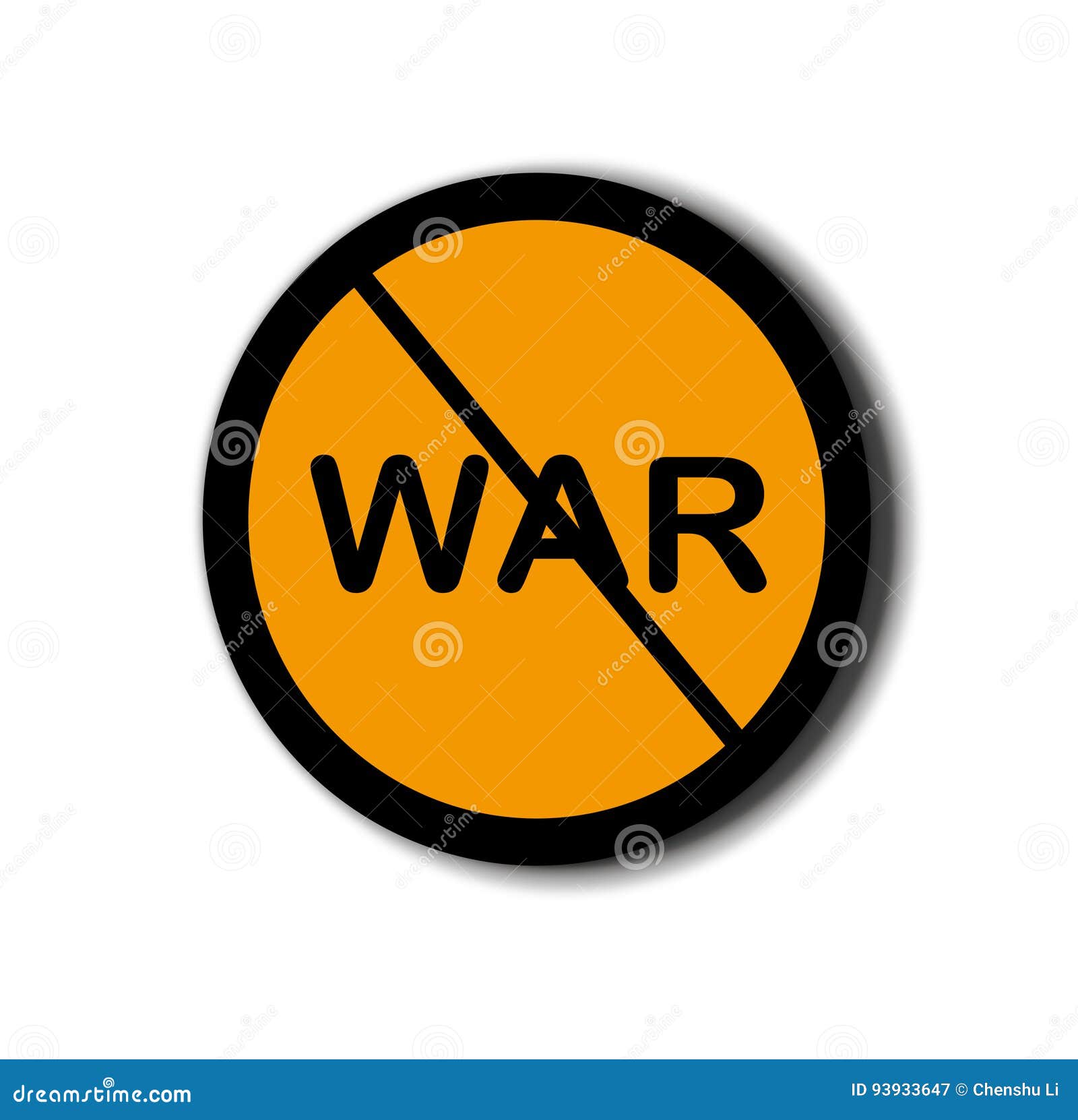 Sign of the Anti-war with White Background Stock Illustration ...