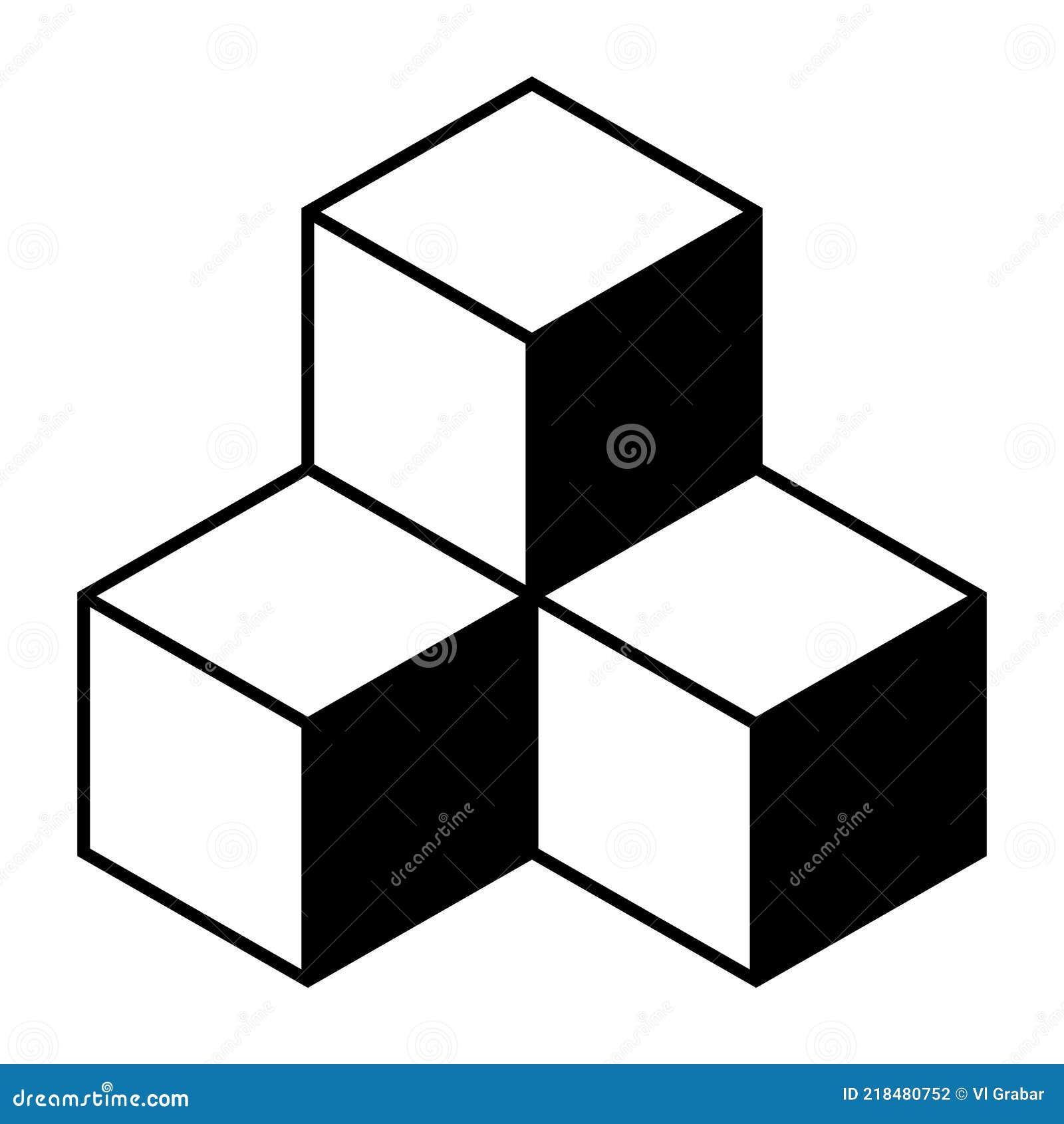 Congruent Cubes Stock Illustrations – 4 Congruent Cubes Stock ...