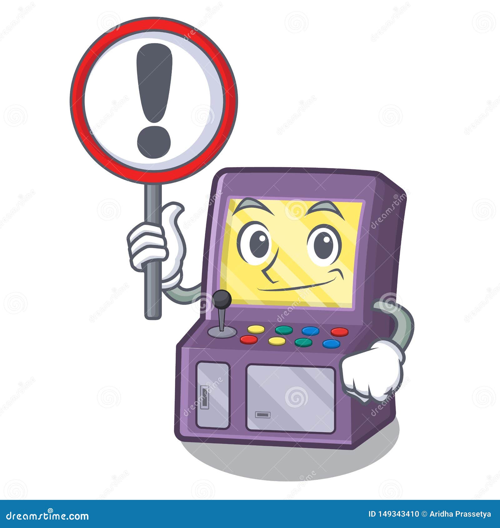 Arcade Machine Isolated Character Stop Sign Stock Illustrations – 108 ...