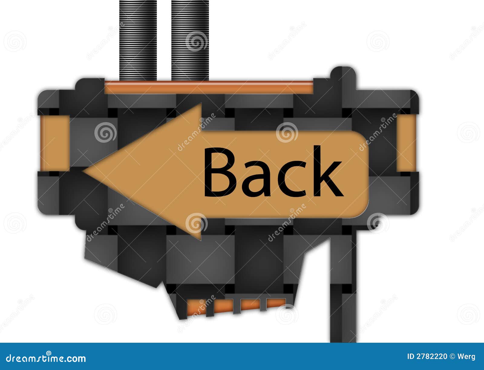 Sign - arrow - Back stock illustration. Illustration of last - 2782220