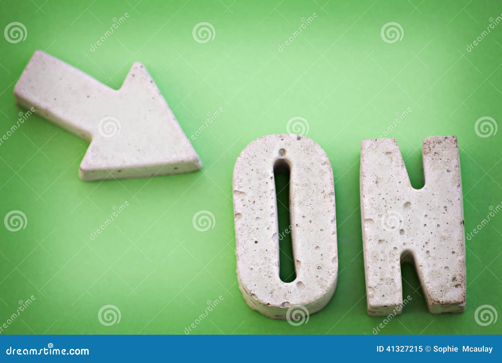 On sign with arrow stock image. Image of green, plaque - 41327215