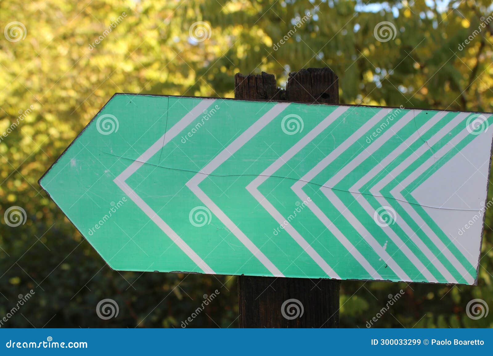 Sign with Arrows Indicating the Direction in the Cycle and Pedestrian ...