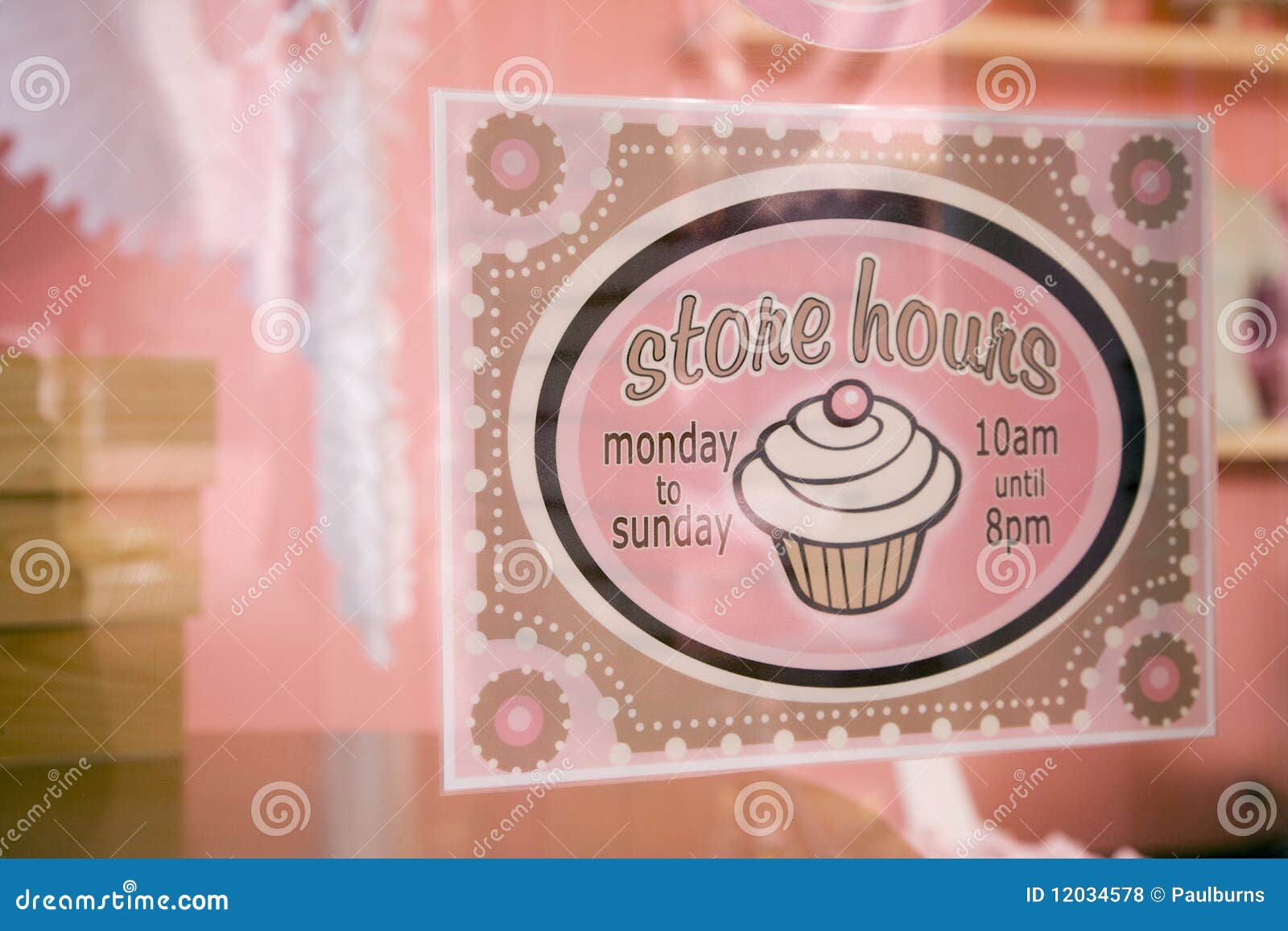 Sign in Bakery Window stock photo. Image of sign, store - 12034578