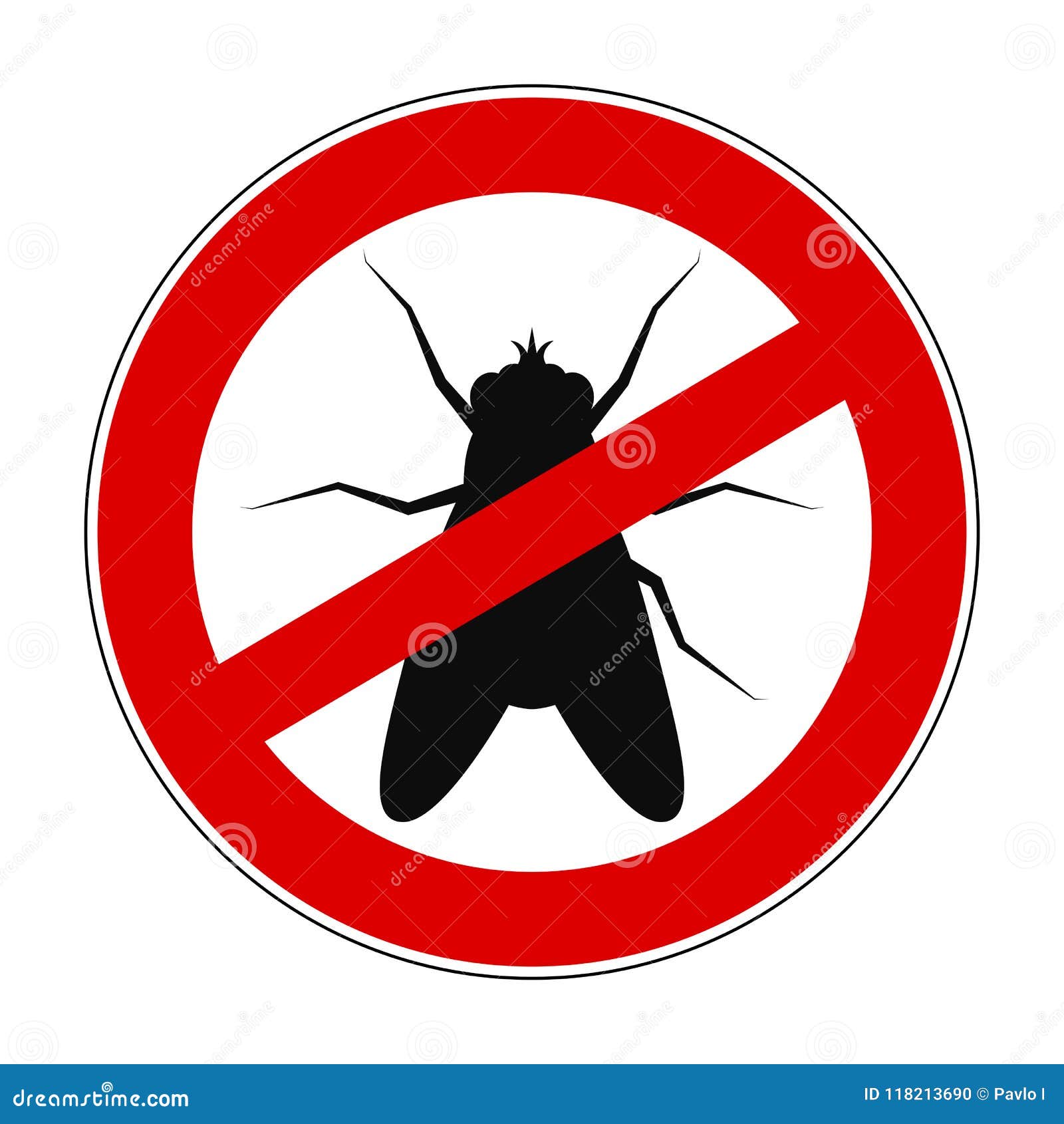 Sign ban anti fly - vector stock illustration. Illustration of icon ...