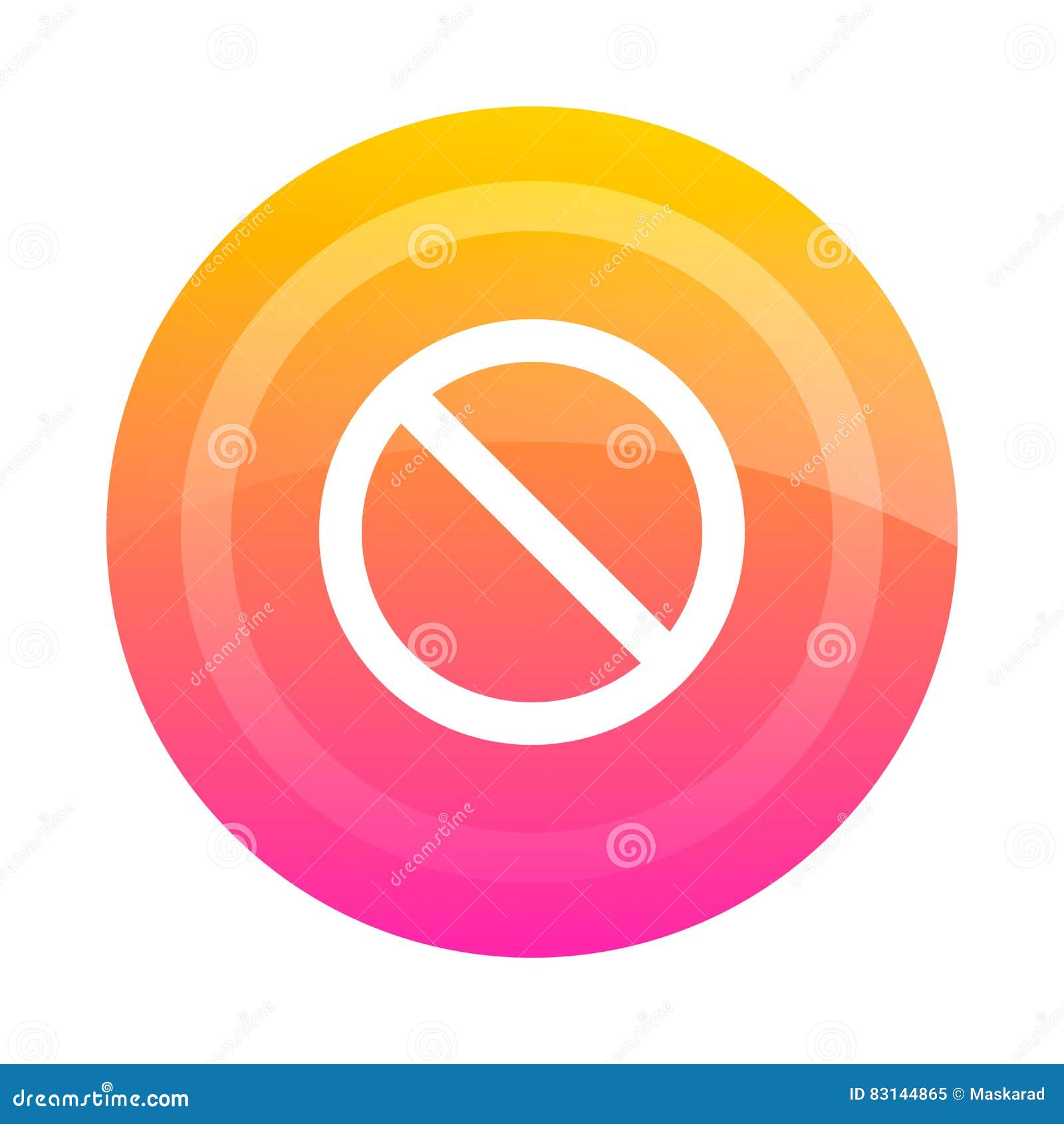 Sign of the Ban. Button. Vector. Stock Vector - Illustration of illegal ...