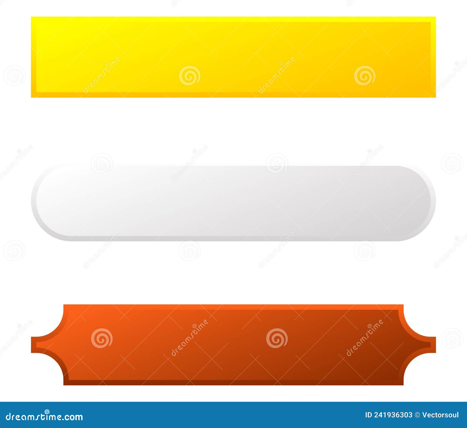 Sign, Banner, Plaque Design Shape Element. Rectangle Plate, Board with ...