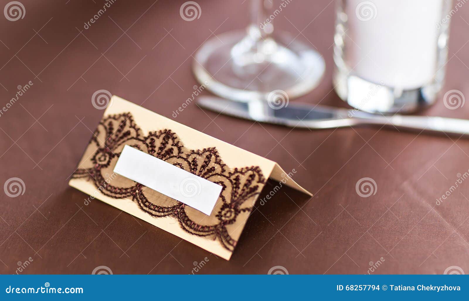 Sign on the banquet table stock photo. Image of formal - 68257794