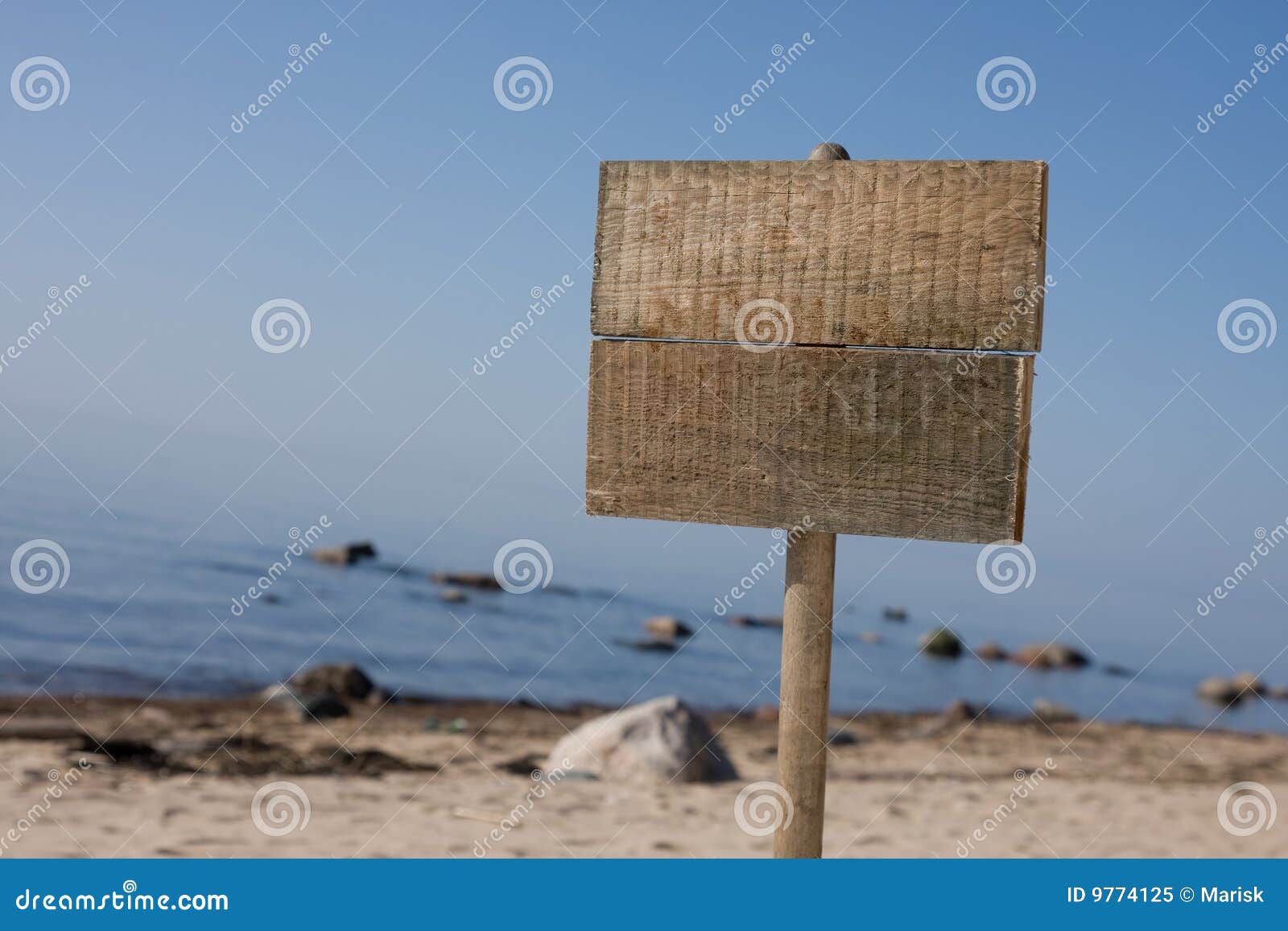 Sign at beach stock image. Image of sand, wild, ocean - 9774125