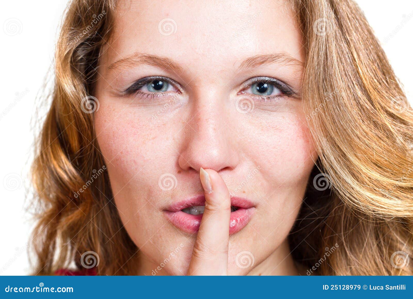 A Sign of Being Quiet- Hush Stock Image - Image of pretty, passion ...