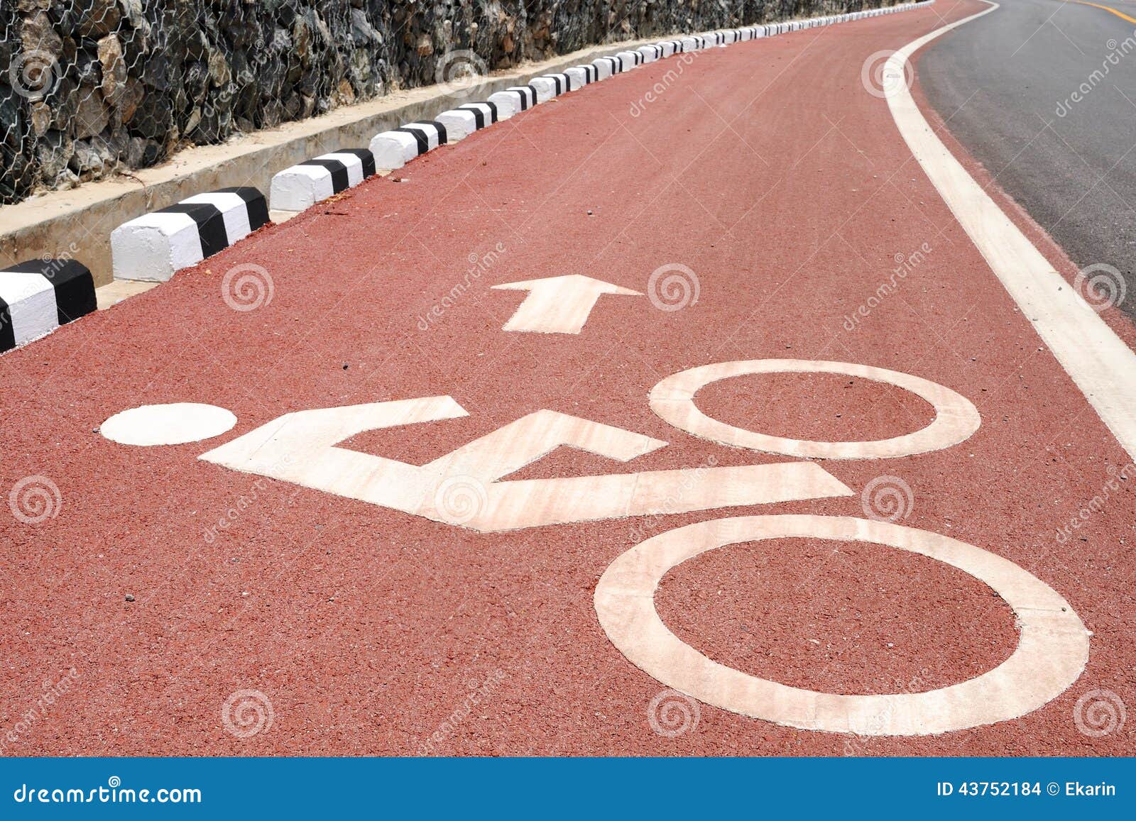 Sign of Bicycle Lane with Arrow Direction. Stock Photo - Image of cycle ...
