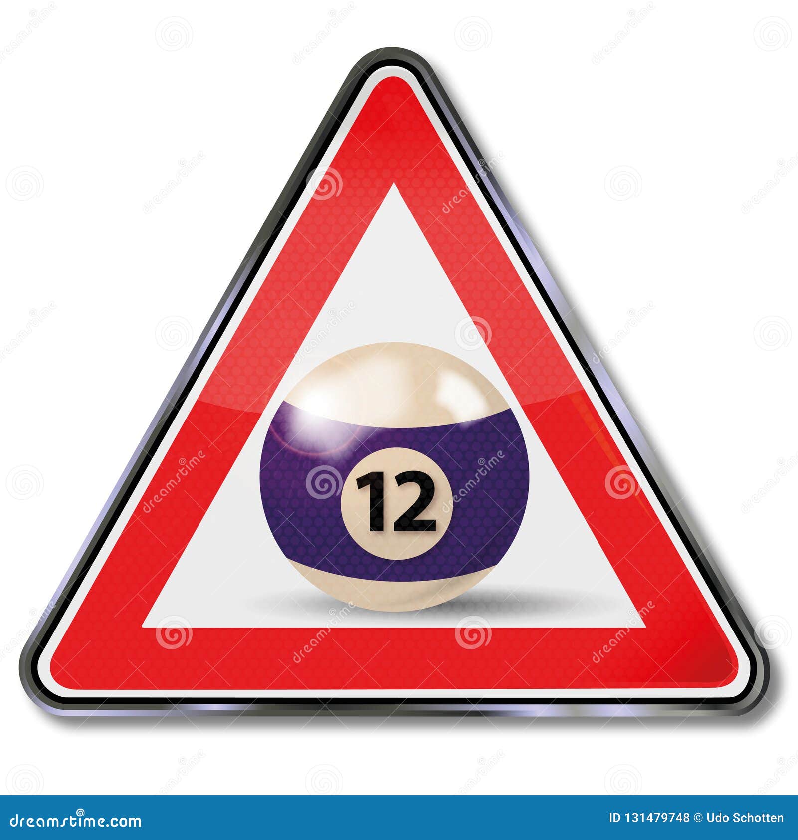 Sign Billiard Ball Number 12 Stock Vector - Illustration of sign, plate ...