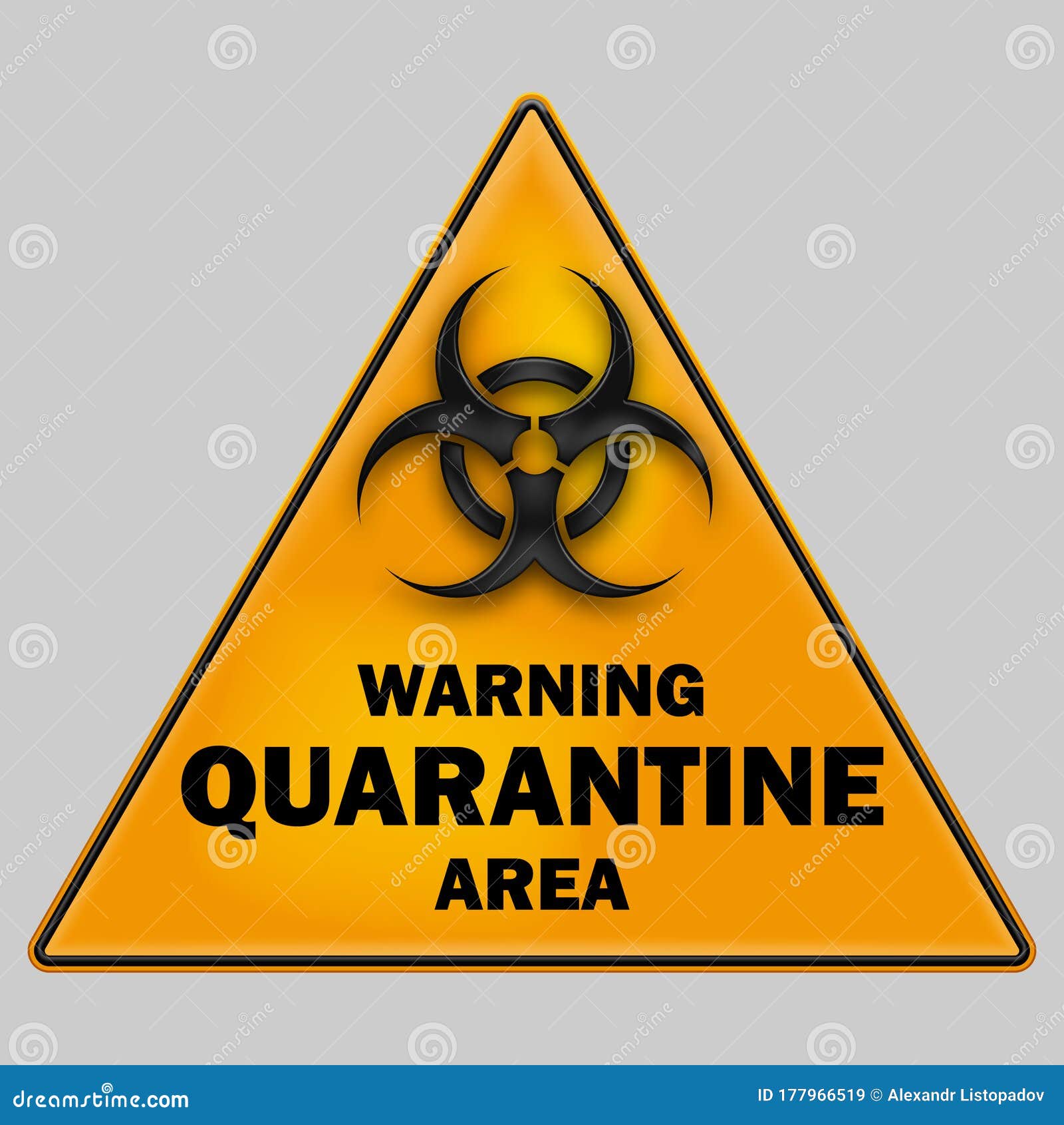 Sign of Bio Hazard. Quarantine Zone Stock Vector - Illustration of ...