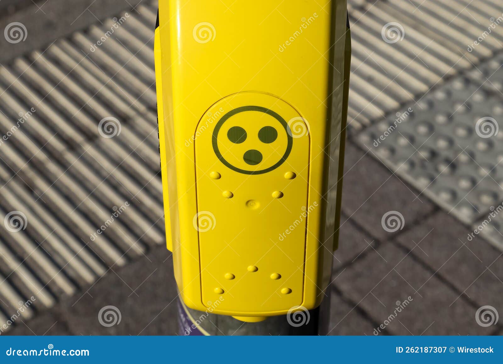 Sign of a Blind Traffic Light Button Designed for Blind and Visually ...
