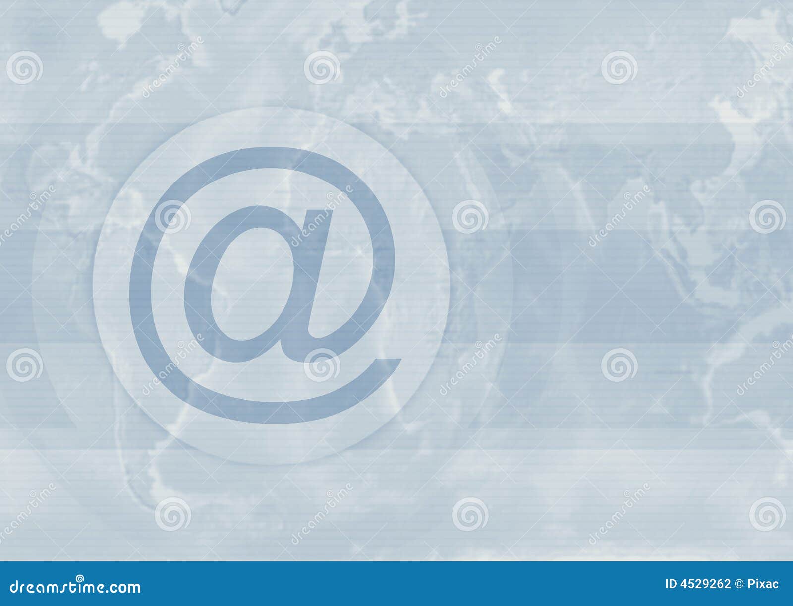 At sign on blue background stock illustration. Illustration of draw ...