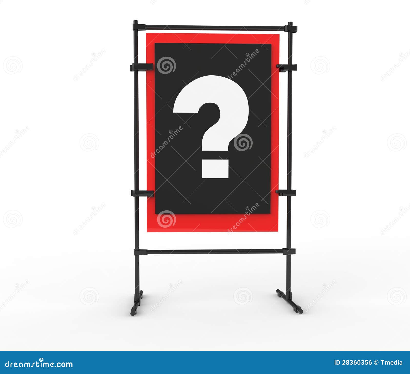 Sign Board with Question Mark Stock Illustration - Illustration of ...