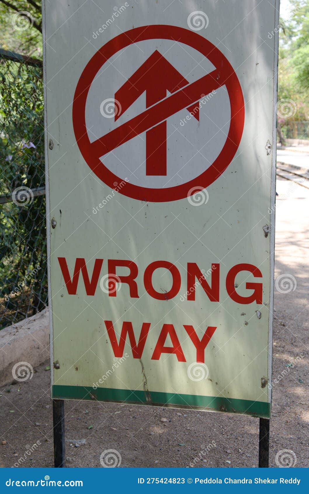 Sign Board on the Road Side Stock Image - Image of wrong, information ...