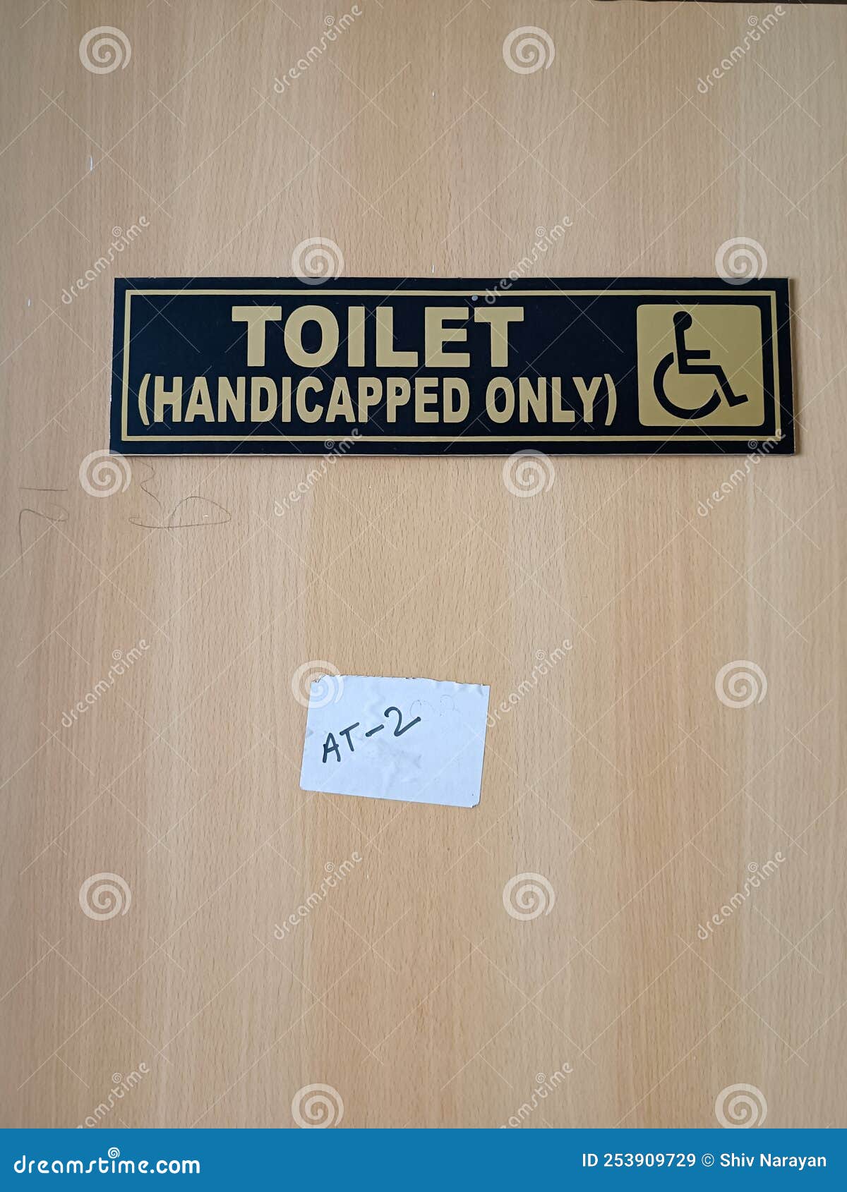Sign Board of Toilet for Handicapped only Stock Image - Image of travel ...