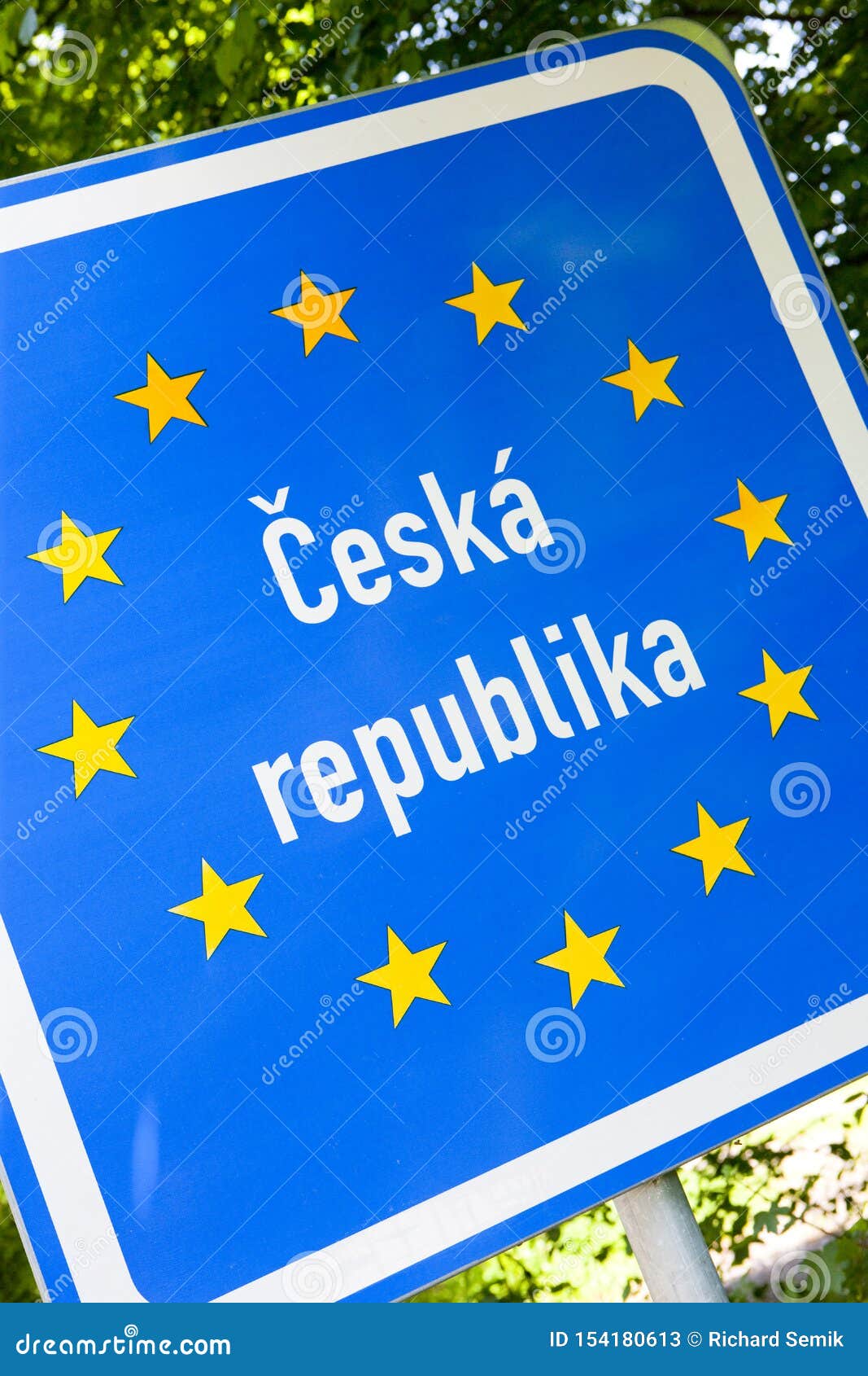 Sign at the Border of Czech Republic Stock Image - Image of objects ...