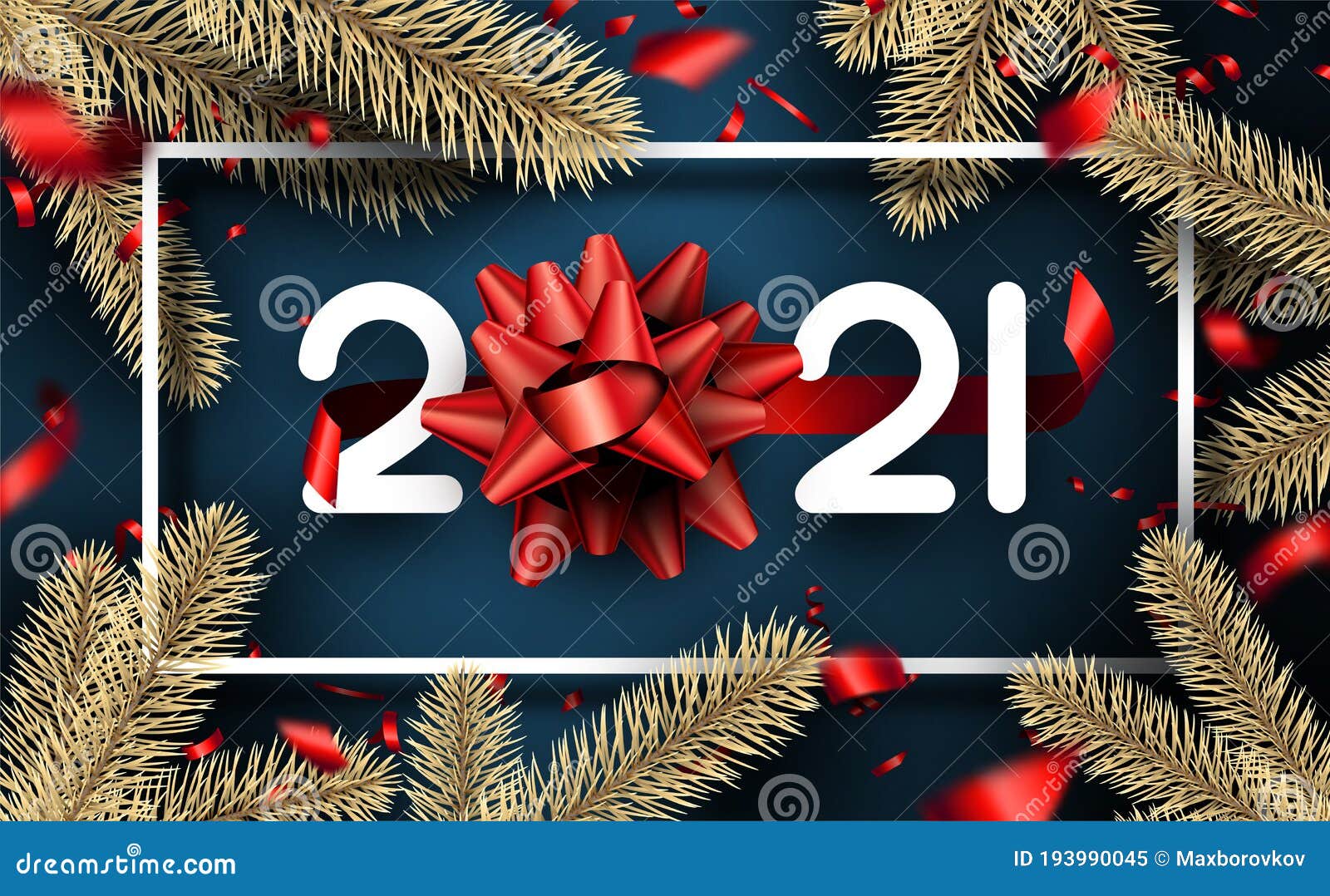 2021 Sign with Bow instead of 0 Stock Vector - Illustration of isolated ...