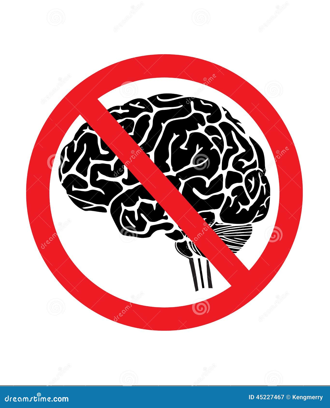Sign with brain stock vector. Illustration of medicine - 45227467
